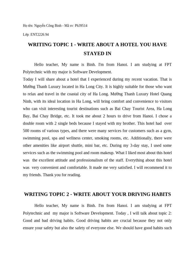 Writing Portfolio | PDF