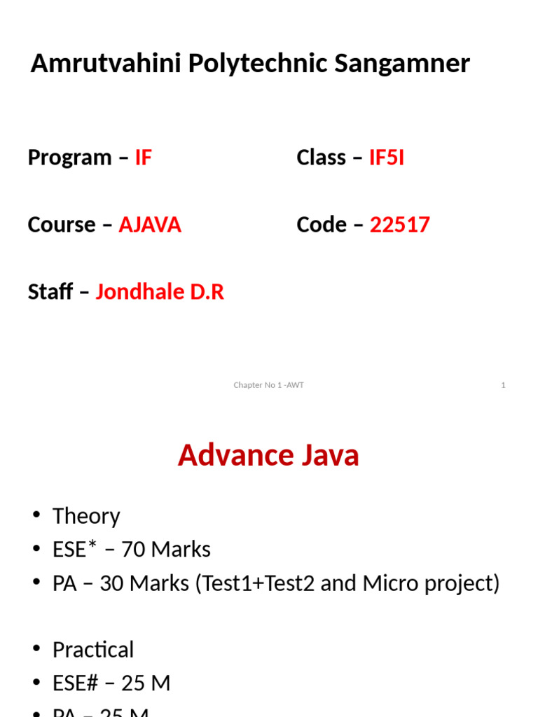 Chapter 1-AWT-1 | PDF