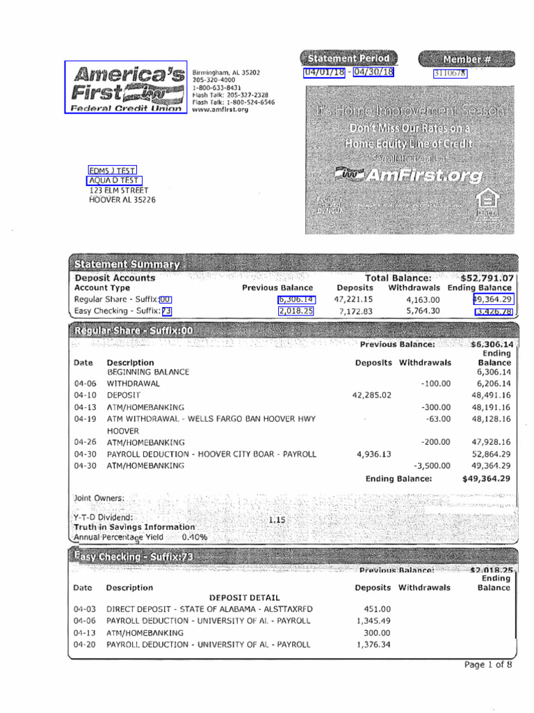 Bank Statements - CU - SW 2nd Delivery | PDF