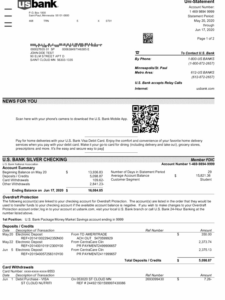 US Bank - Sample 5 | PDF