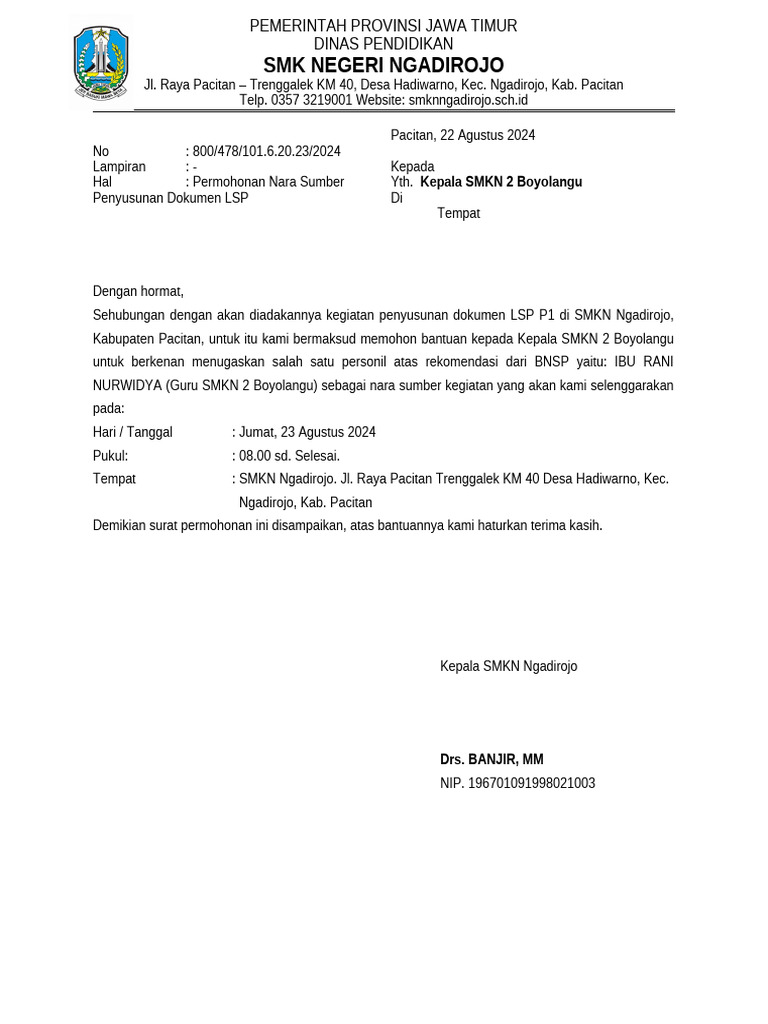 SK Penggunaan Kantor LSP Dan Sarpras | PDF