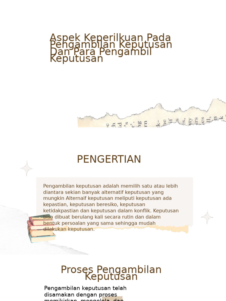 Aspek Keperilkuan Pada Pengambilan Keputusan Dan para Pengambil ...