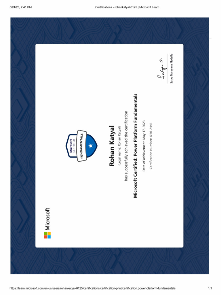 PL-900 Certificate | PDF