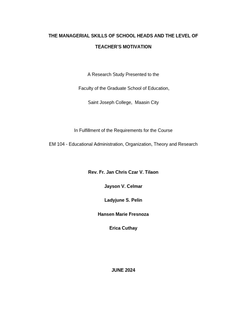 Thesis Proposal Update Group I Edited | PDF