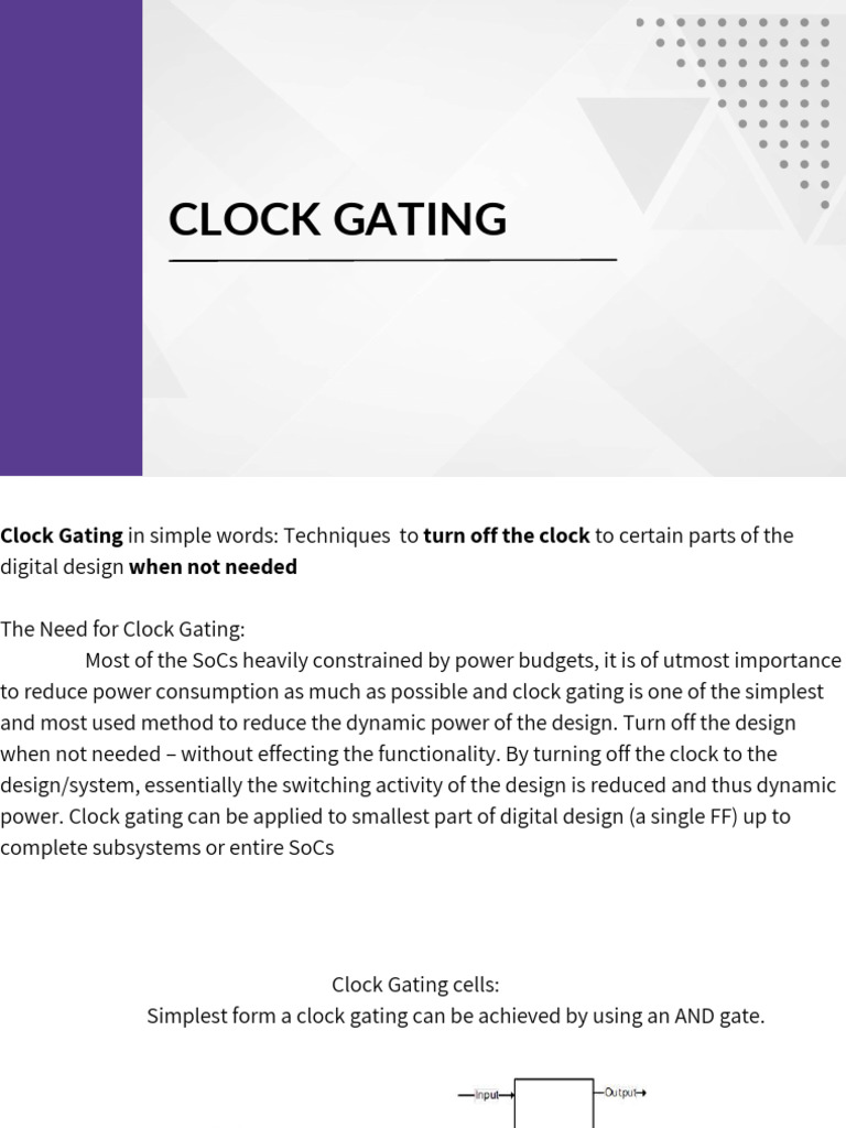 Clock Gating | PDF