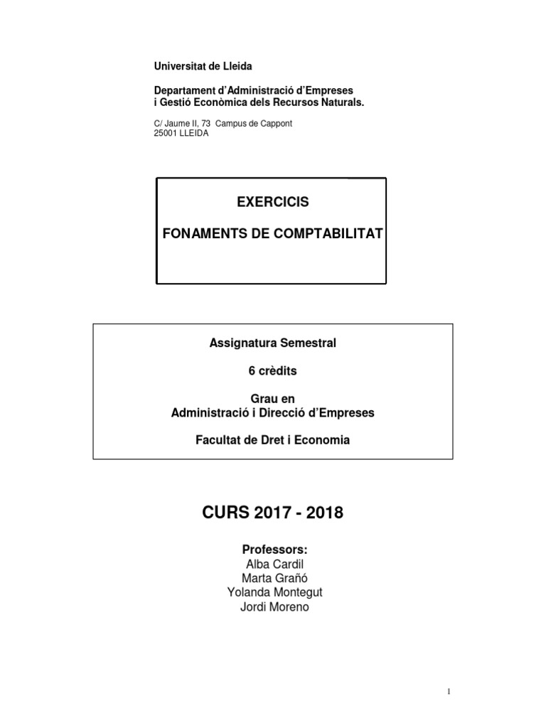 Exercicis FC 17-18 | PDF