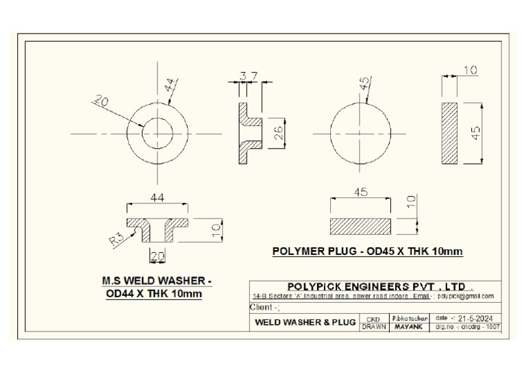 Drawing Weld Washer&Cap | PDF