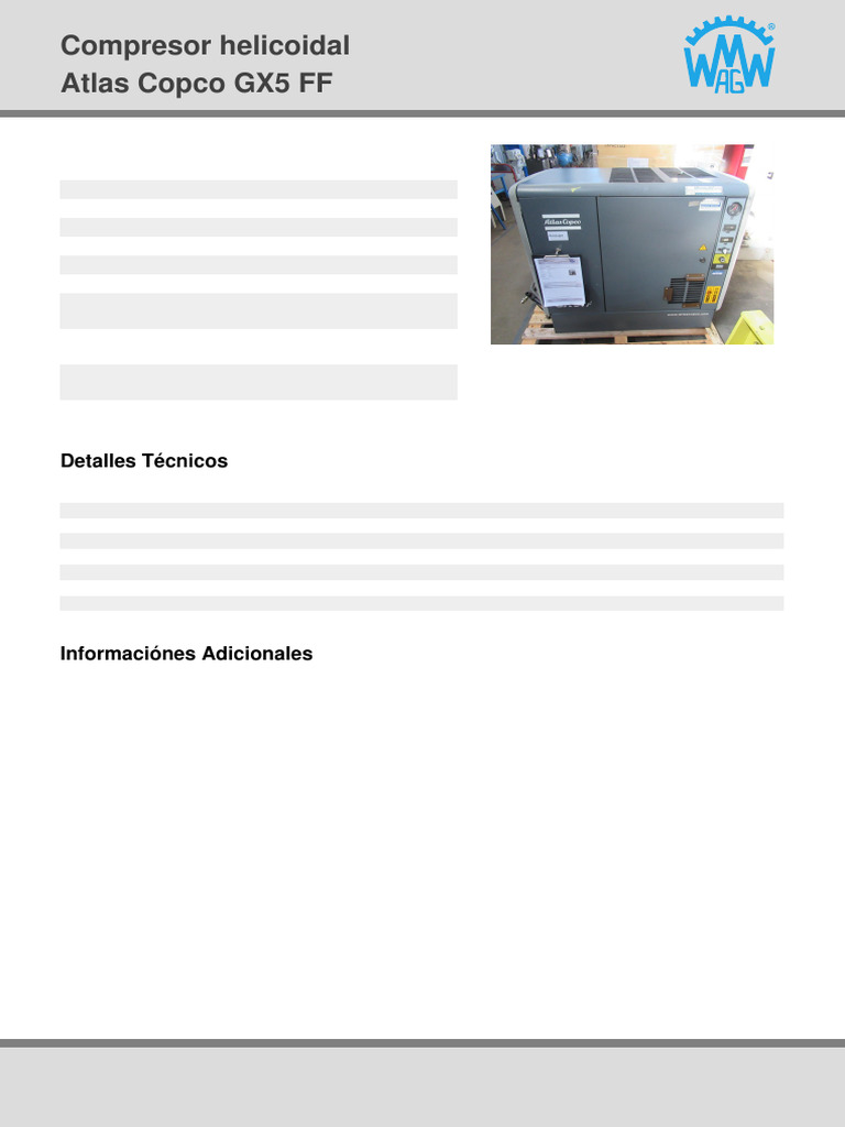 Atlas Copco GX5 FF | PDF