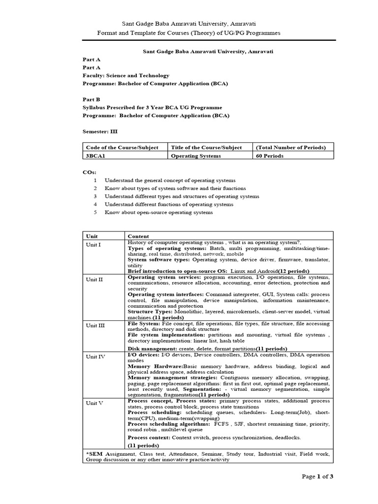 BCA - Sem III Sem IV | PDF