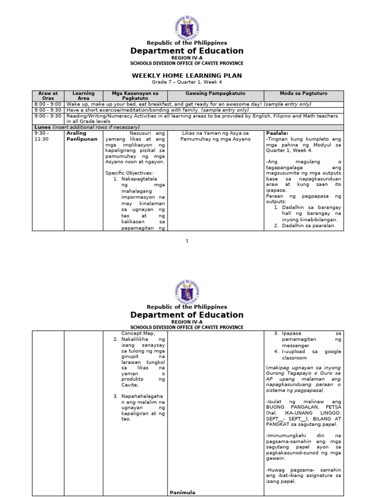 WHLP Ap7 Q1-W4 | PDF