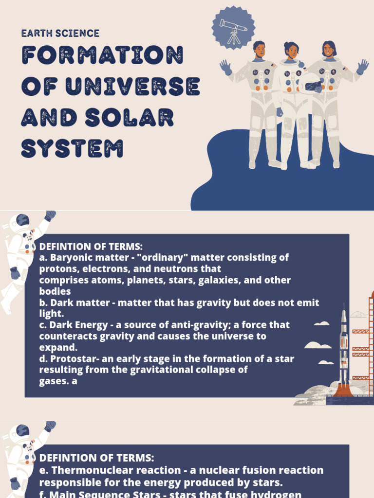 Formation of Universe and Solar System 24 | PDF