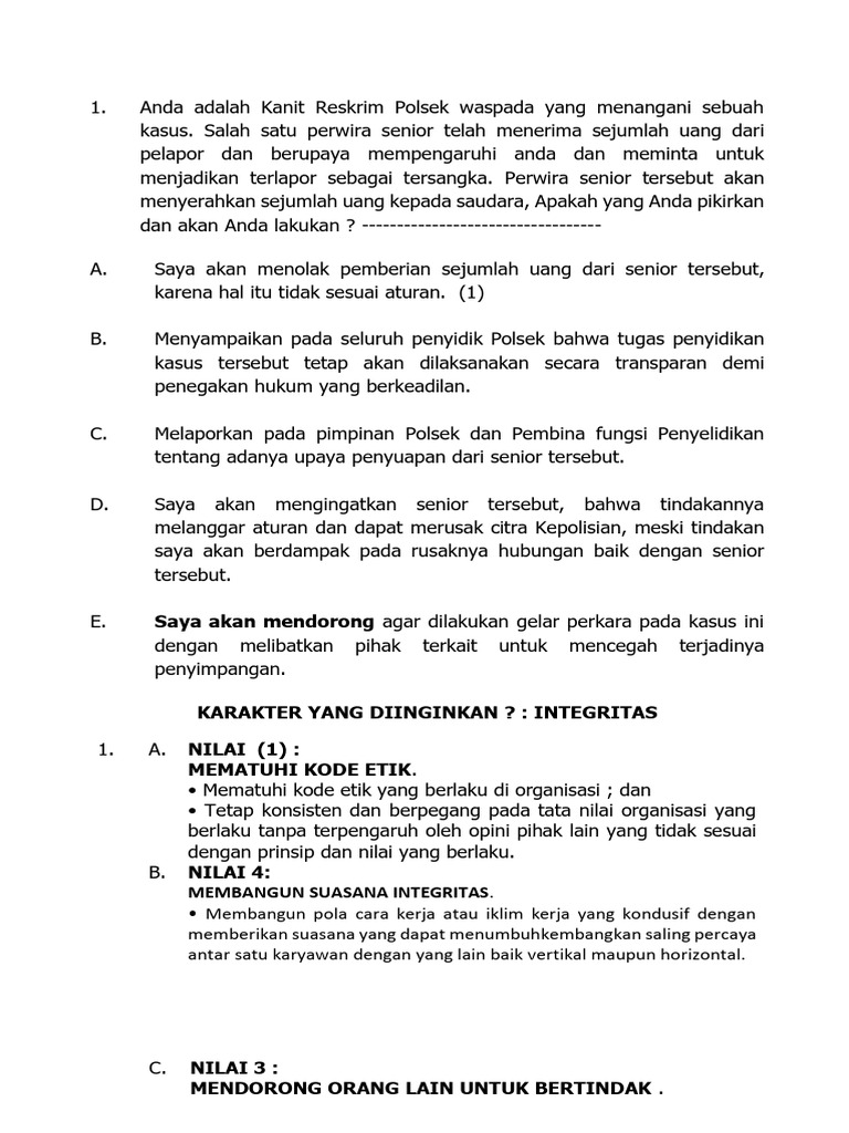 A. Soal Kedua TKM 2019 Jawaban | PDF