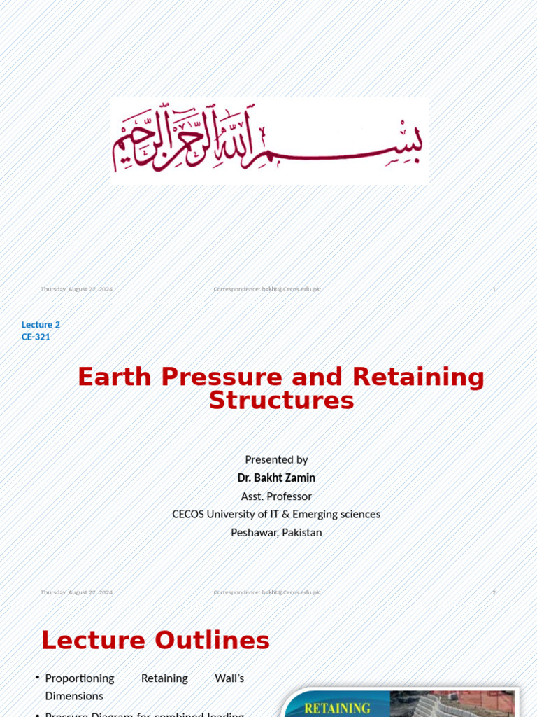 Earth Pressure and Retaining Structures | PDF