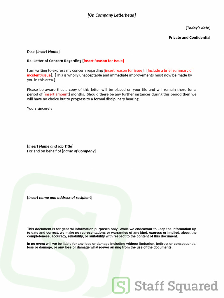 Letter of Concern | PDF