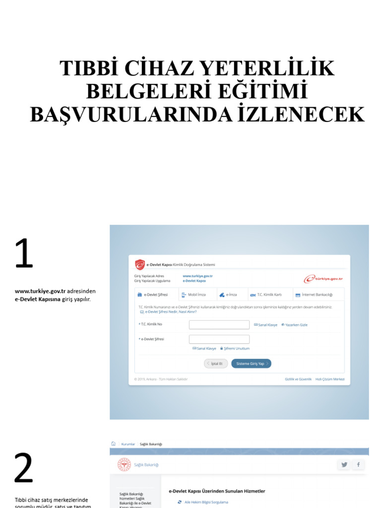 Tibbi Cihaz Yeterlilik Belgeleri Eğitimi Başvurularinda İzlenecek ...