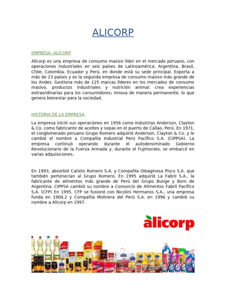 ALICORP | PDF