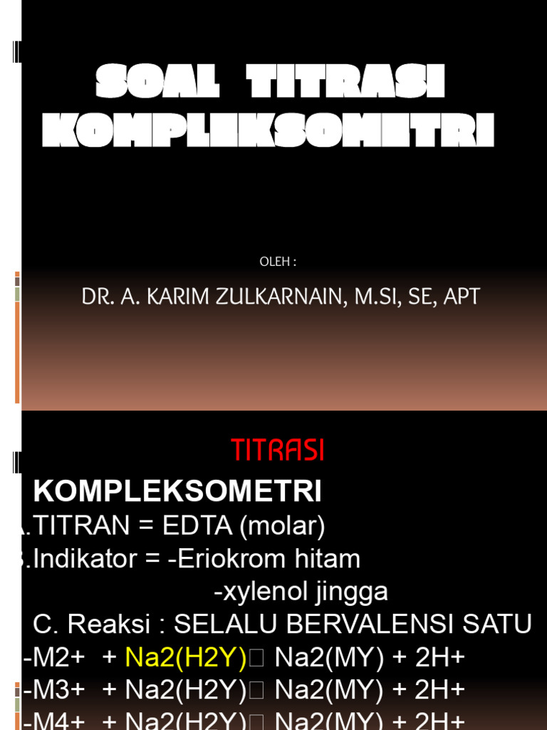 6. Soal Kompleksometri-.Ppt | PDF