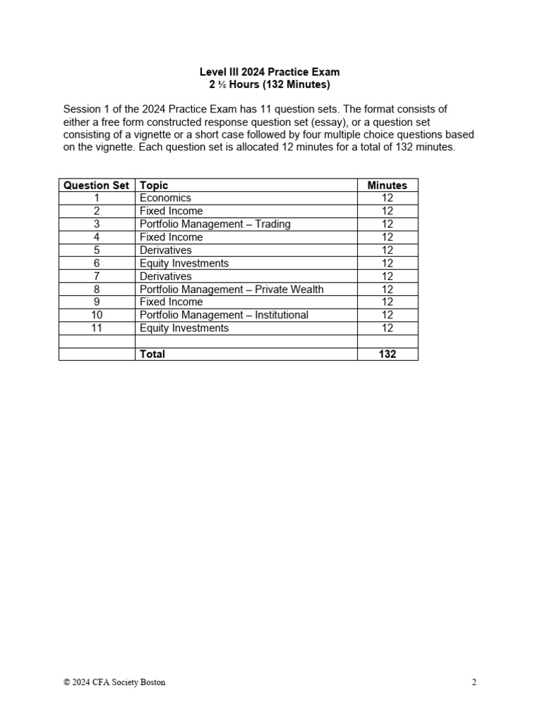 2024 Level III - Mock B Session 1 | PDF