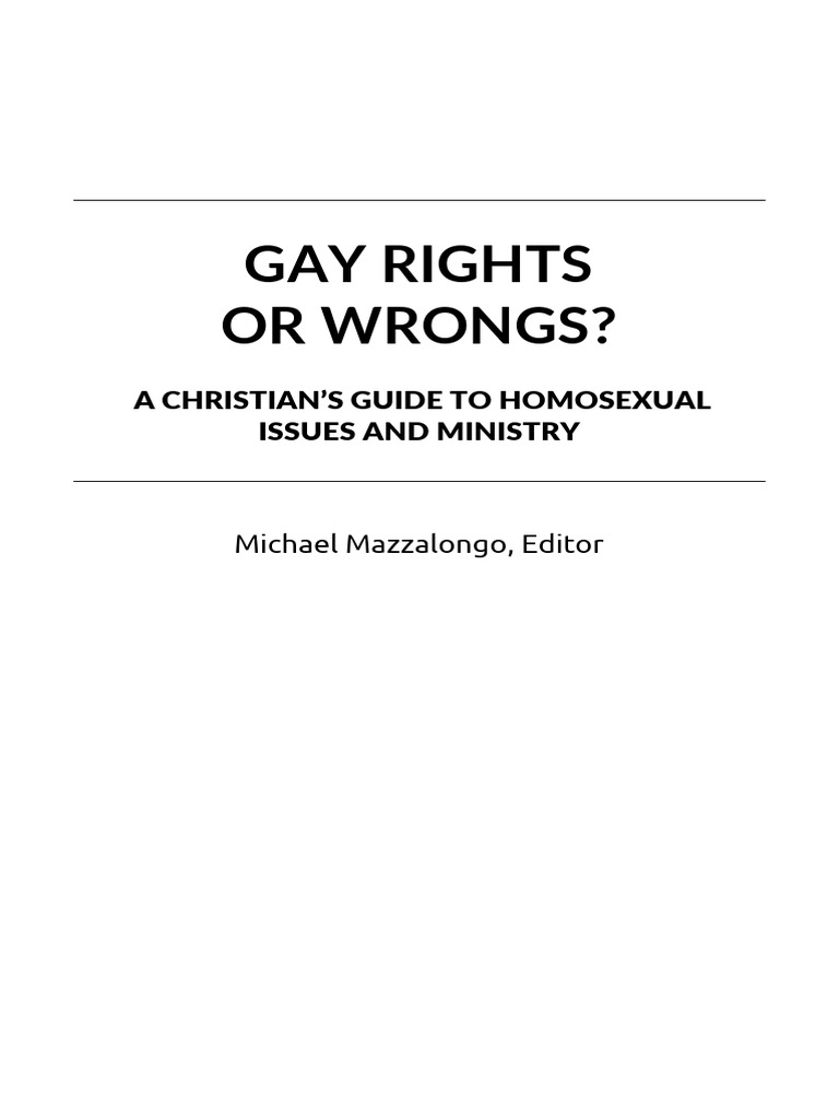 Gay Rights or Wrongs | PDF