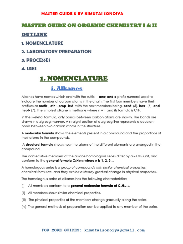 Organic Chem I & Ii Master Guide | PDF