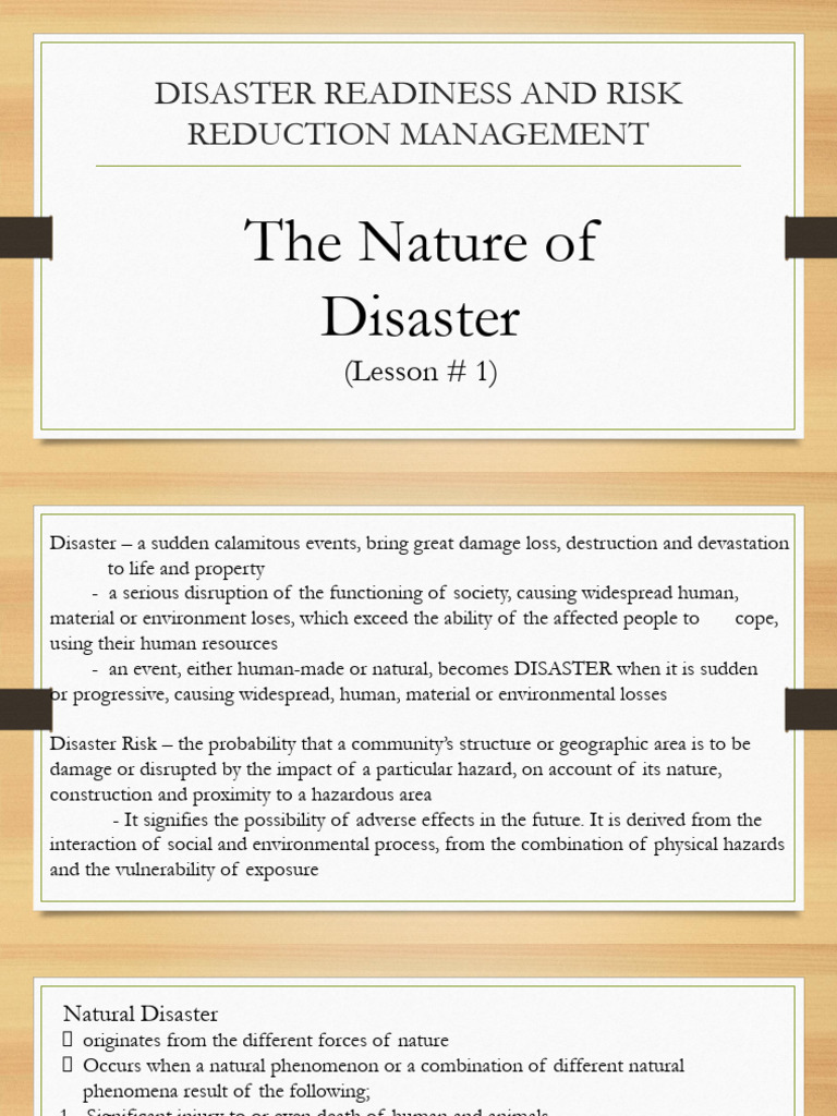 Lesson 1 Nature of Disaster | PDF