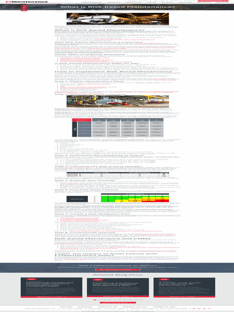 What Is Risk-Based Maintenance - FTMaintenance CMMS | PDF