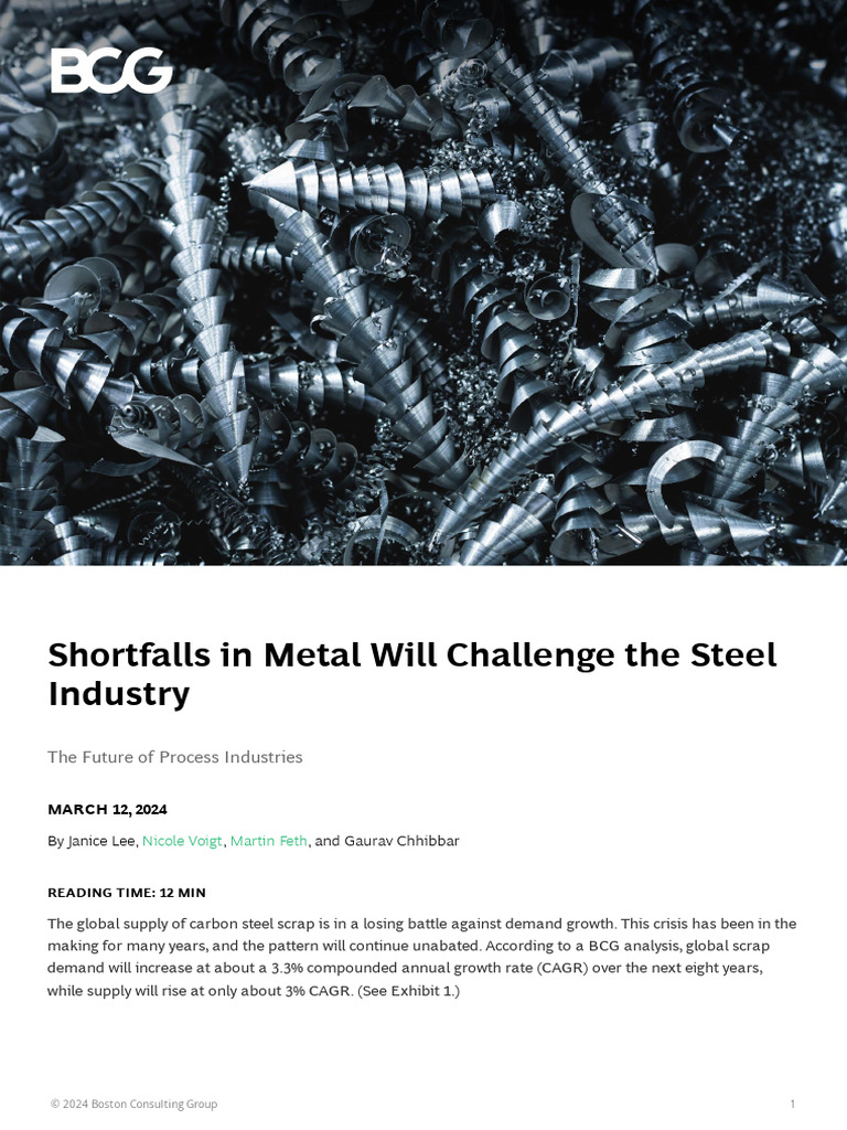 Global Steel Scrap Supply Crisis Ahead | PDF | Scrap | Steelmaking