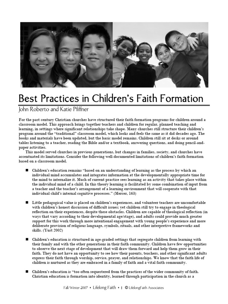 Best Practices - Children Faith Formation | PDF