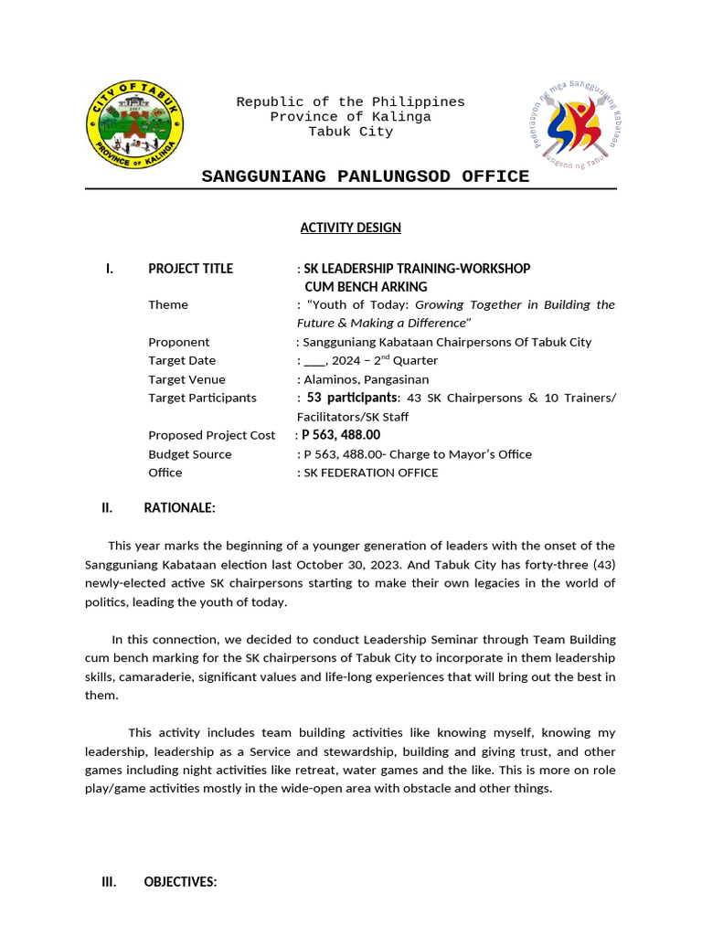 SK Leadership Training Through Team Building | PDF