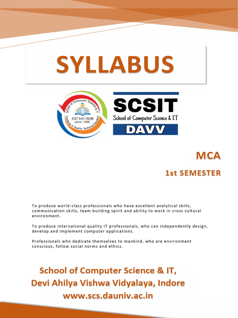 MCA 1st Sem 2022 23 | PDF