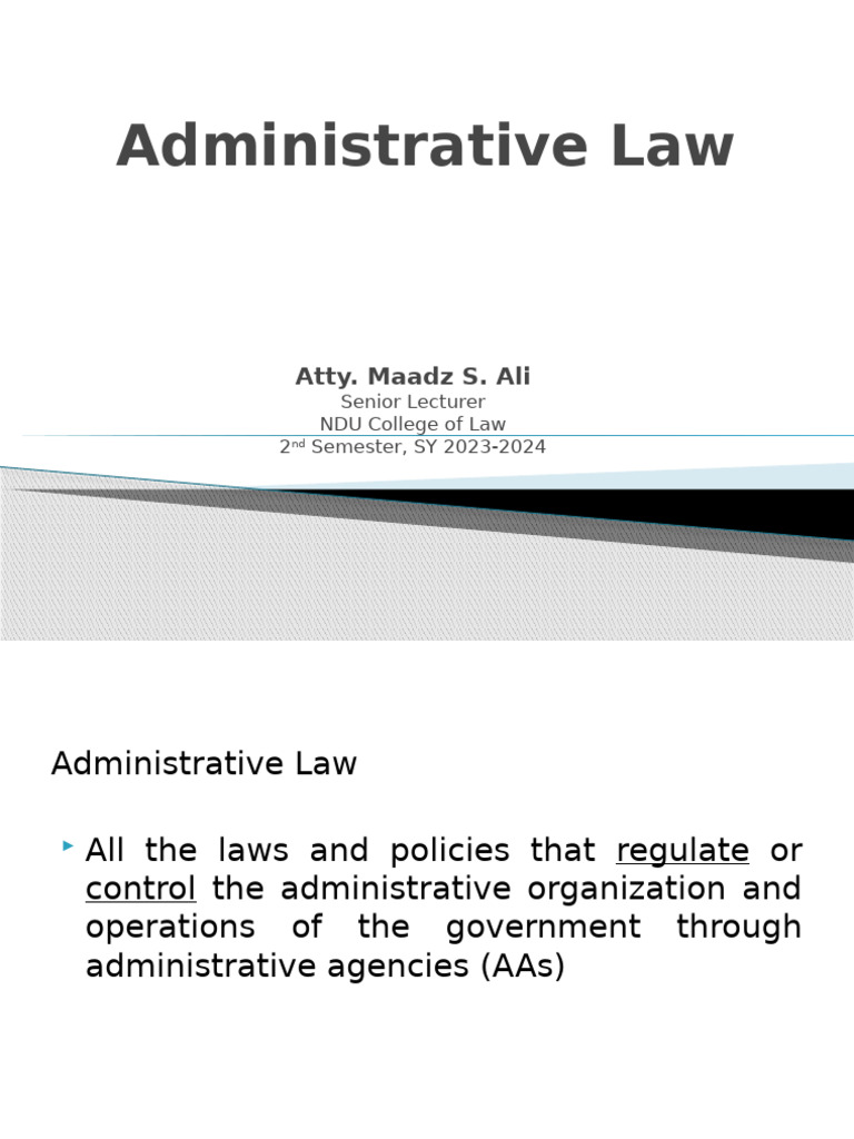 Administrative Law | PDF