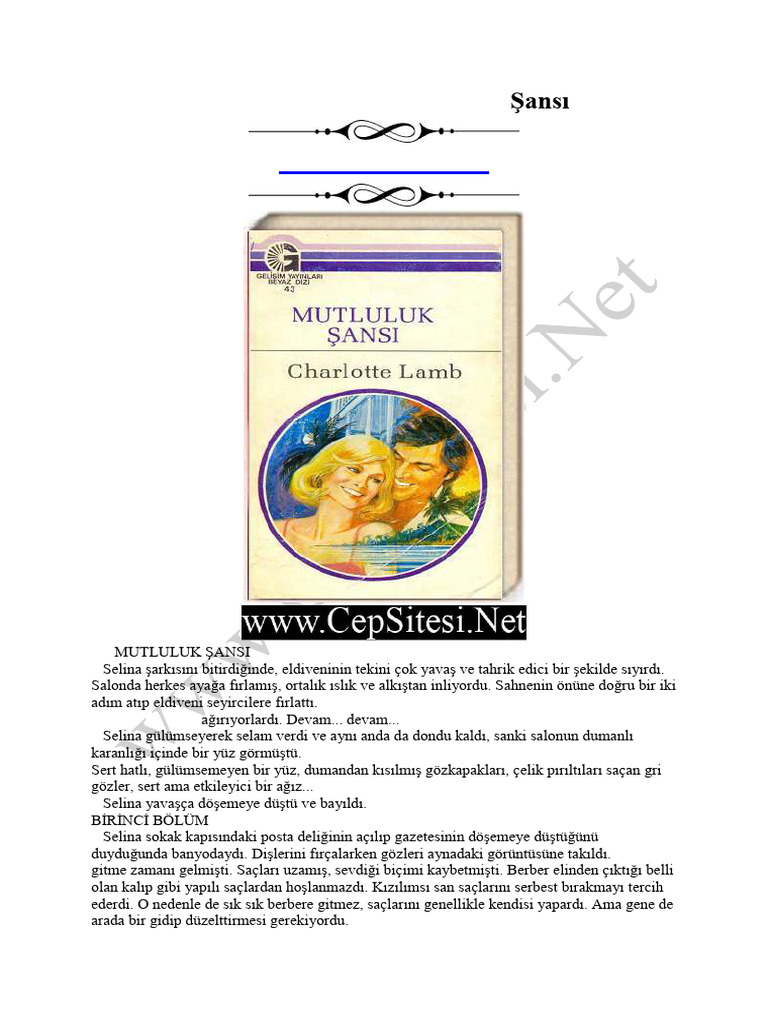 Charlotte Lamb - Mutluluk Şansı | PDF