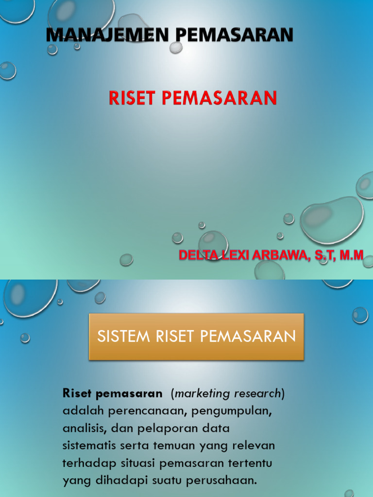 Riset Pemasaran | PDF