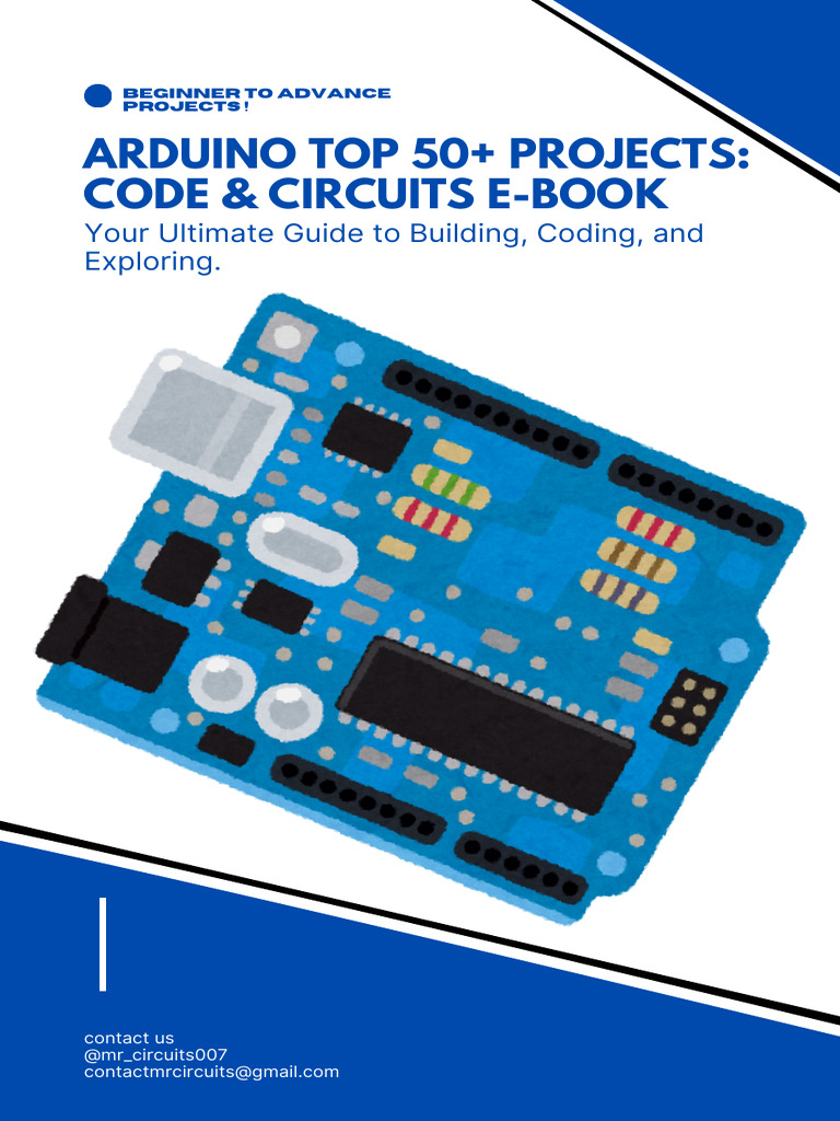 Ebook - Arduino TOP 50+ Projects Code & Circuits | PDF Ebook - Arduino TOP 50+ Projects Code & Circuits | PDF