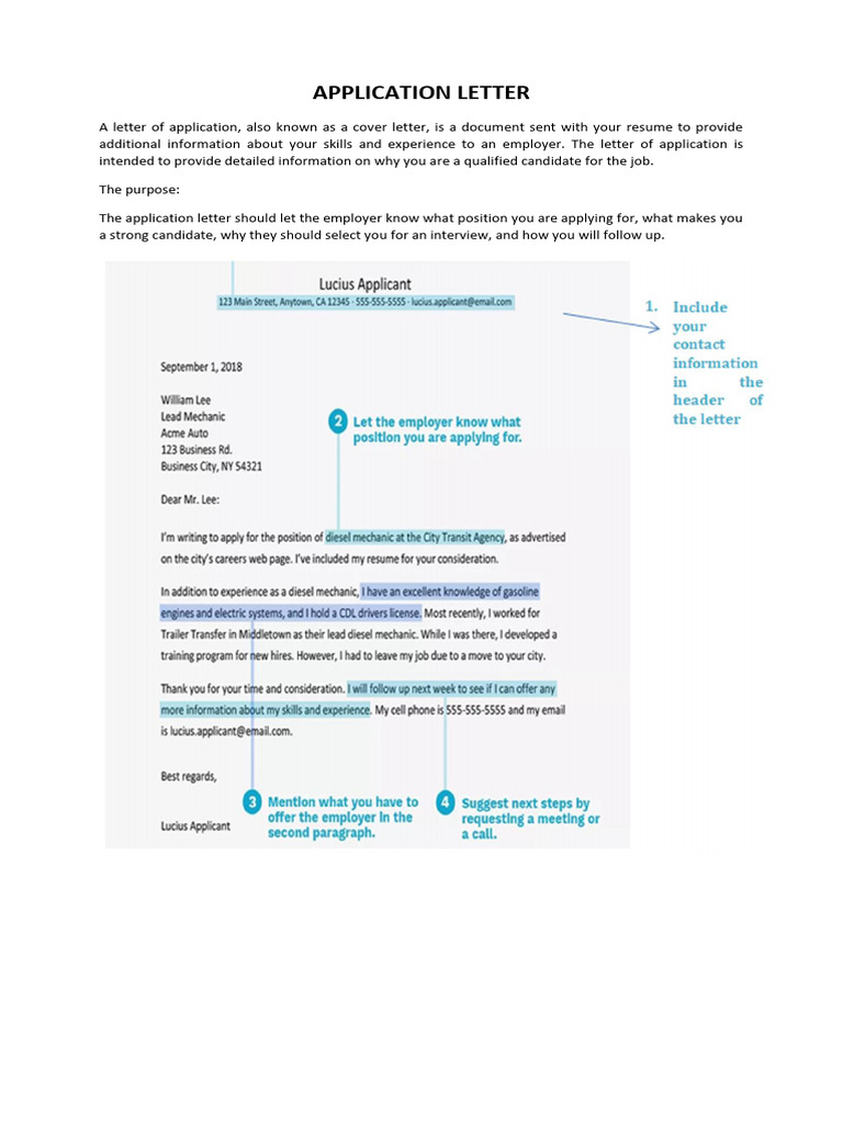 Application Letter | PDF