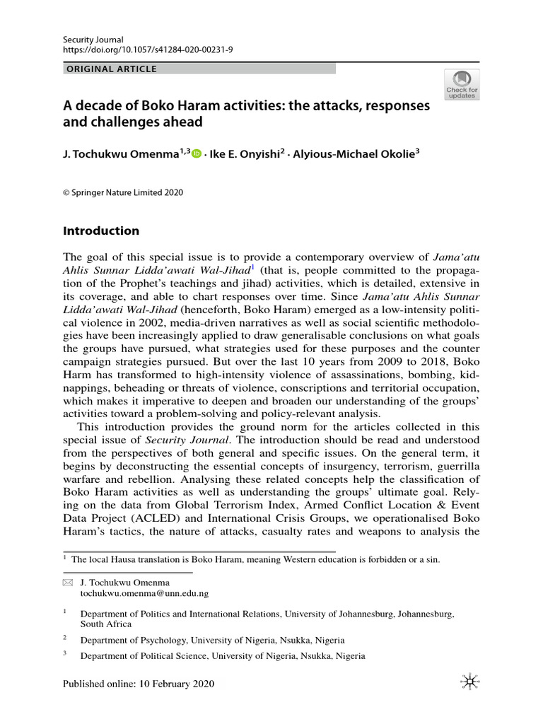 A Decade of Boko Haram | PDF
