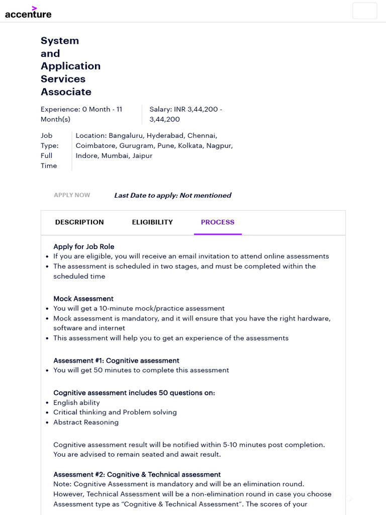 Accenture _ Process for System and Application Process | PDF