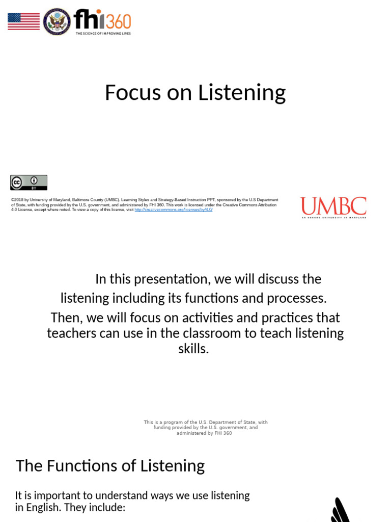 MOOC - Module 5 - Lecture - Focus On Listening-2 | PDF