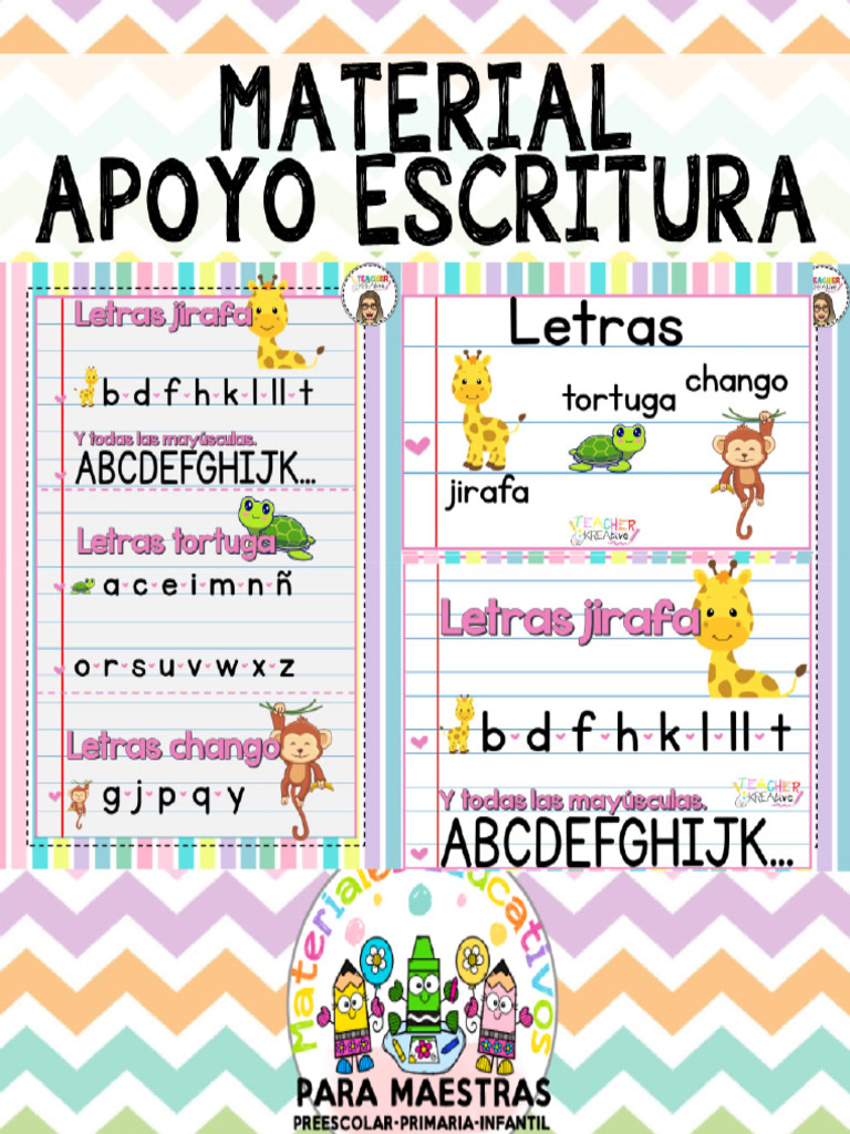 Material de Apoyo A La Escritura Recopilado Por Materiales Educativos | PDF