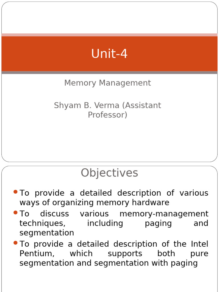 Unit-4 (Memory Management) | PDF | Process (Computing) | Software Engineering
