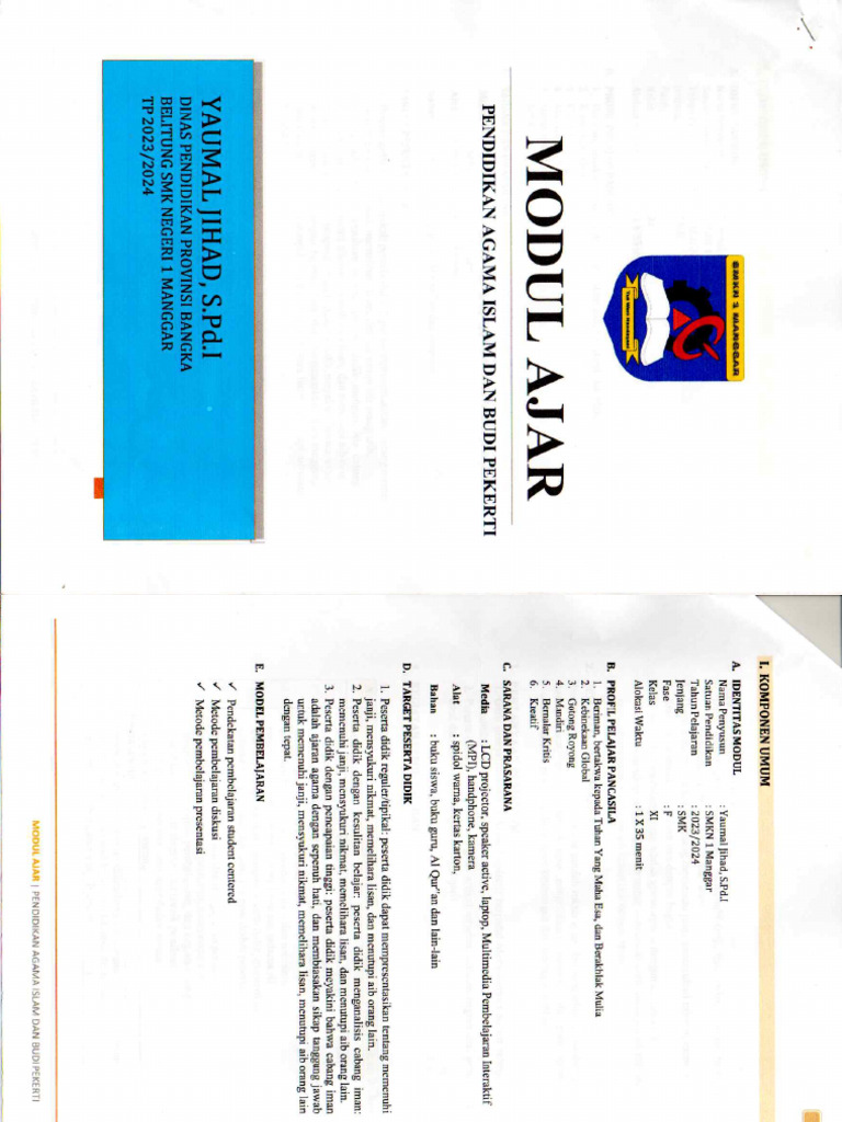 Modul Ajar 2023-2024 Xi | PDF