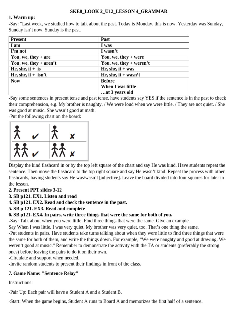 Ske8 - Look 2 - U12 - Lesson 4 - Grammar | PDF