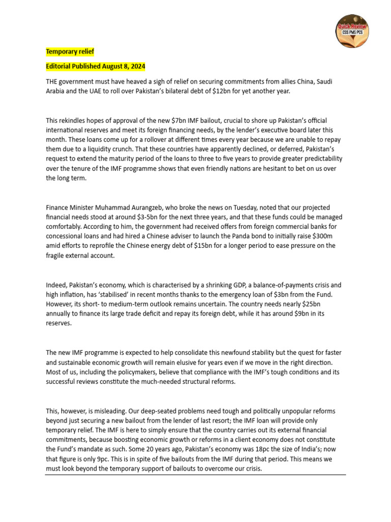 Dawn Editorial of The Day | PDF