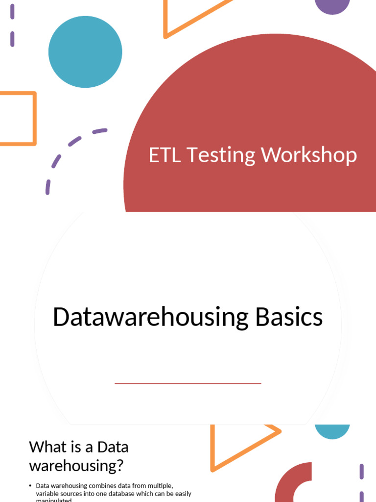 ETL Workshop | PDF