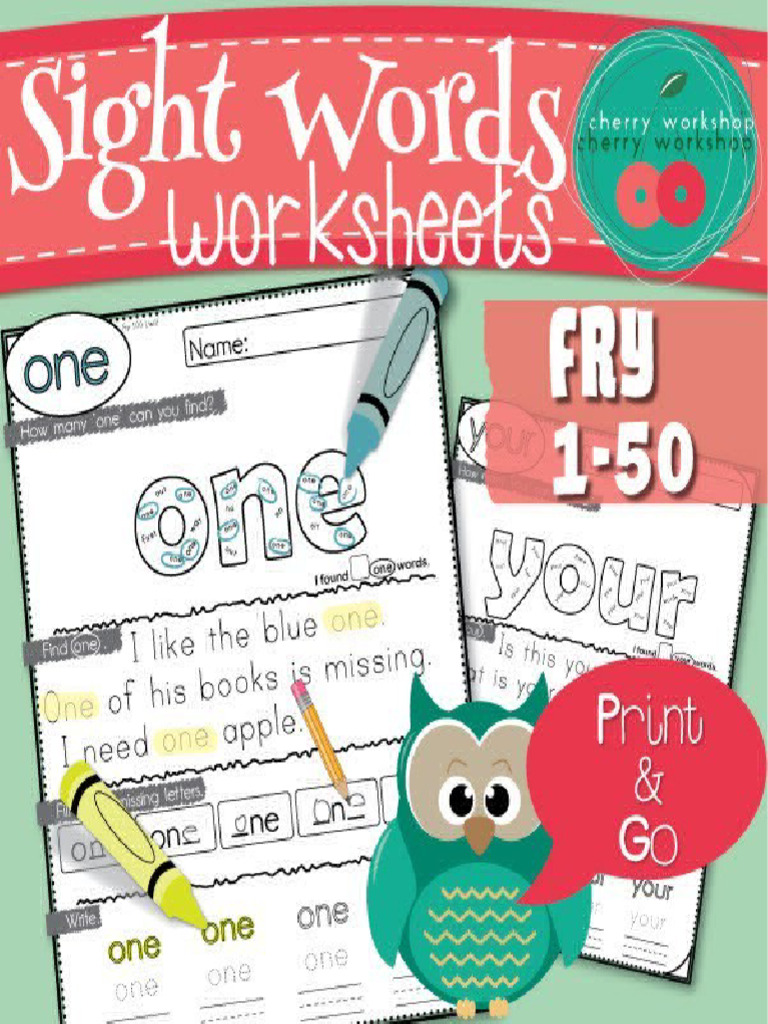1 - Sight Words Worksheets | PDF