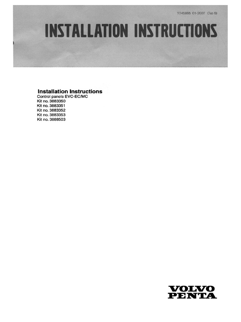 Volvo Installation - EVC Panel | PDF