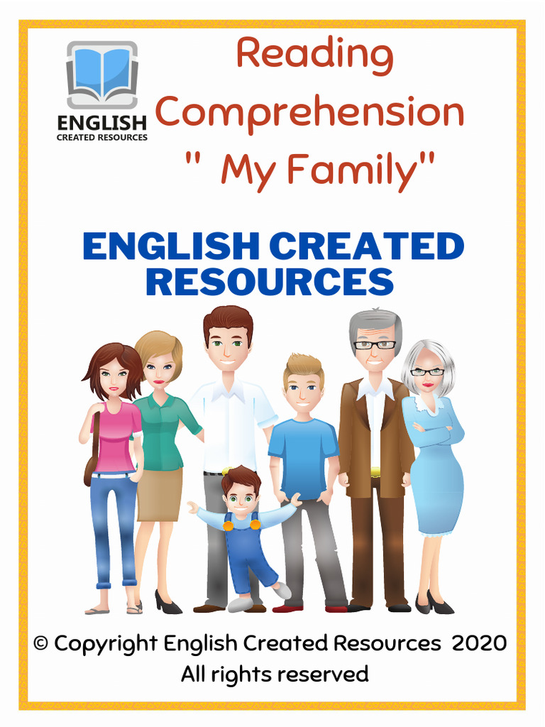 Reading Comprehension My Family English Created Resources PDF | PDF