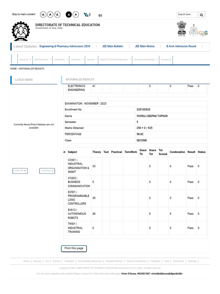 Rationalize Results - Directorate of Technical Education, Government of ...