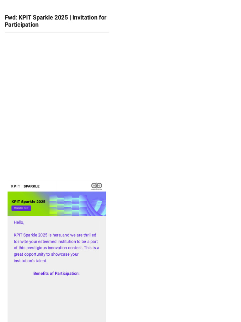 KPIT Sparkle 2025 | PDF