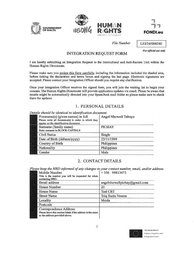 Integration Request Form | PDF